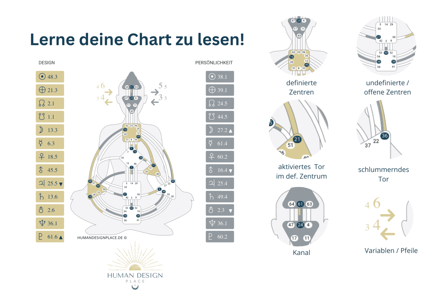 Das 1x1 des Human Design – Lerne deine Chart zu lesen!